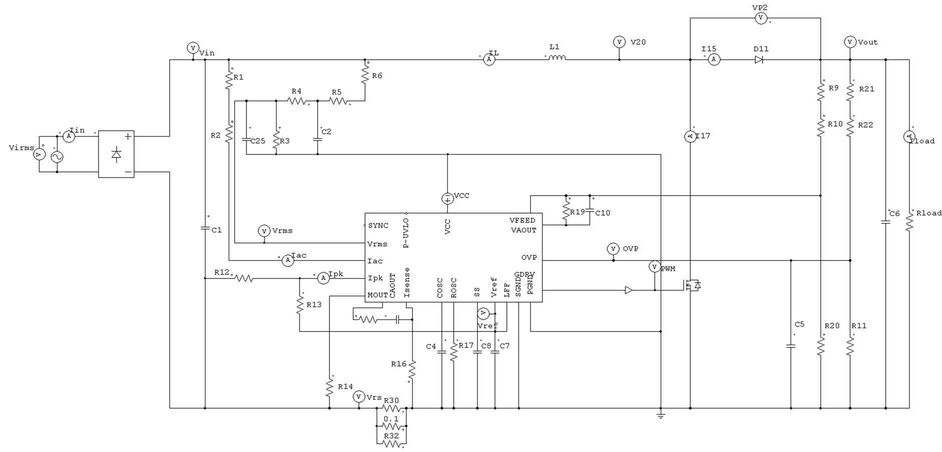 功率因数校正芯片L4981A的仿真建模及应用 Modeling and Application of PFC Chip L4981A
